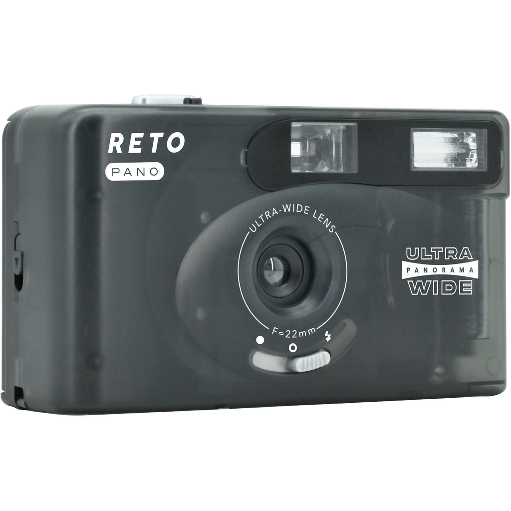 Buy in India Reto Project PANO 35mm Film Camera (Sheer Black) – Tanotis