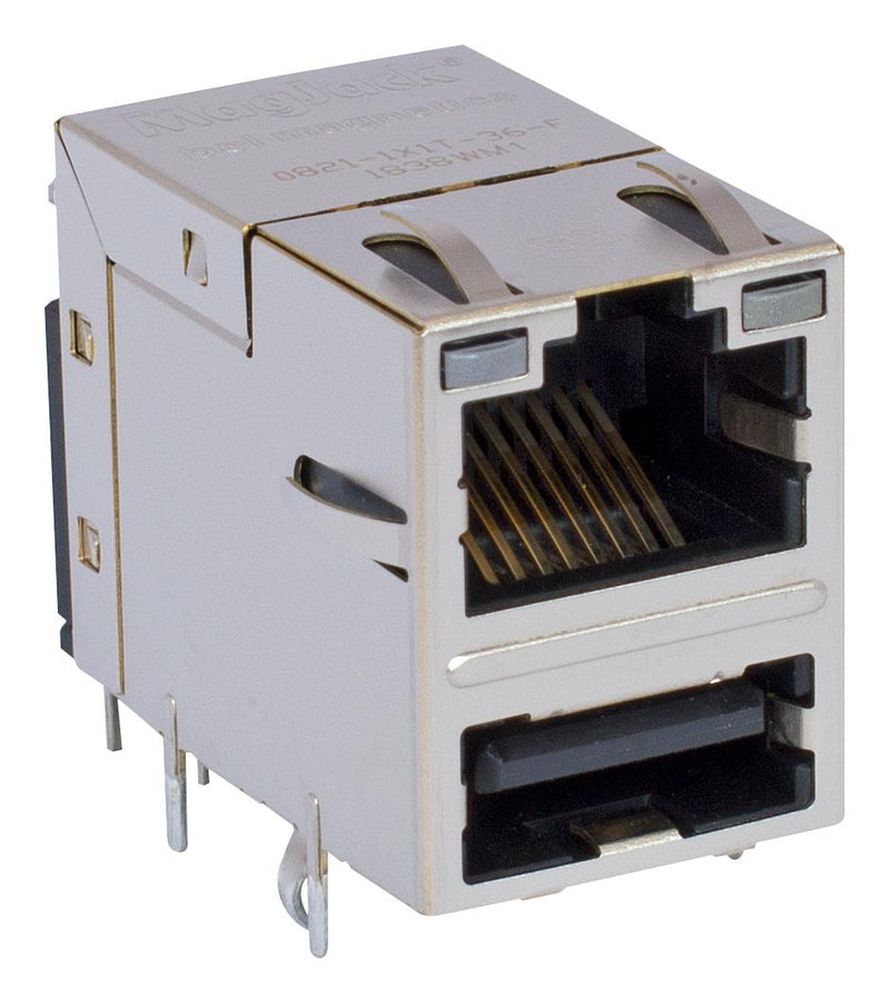 BEL Magnetic Solutions 0821-1X1T-32-F Modular Connector RJ45 Jack With ...