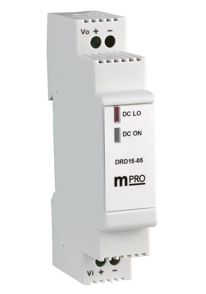 Multicomp PRO MP-DRD15-05 MP-DRD15-05 Isolated DIN Rail Mount DC/DC ...