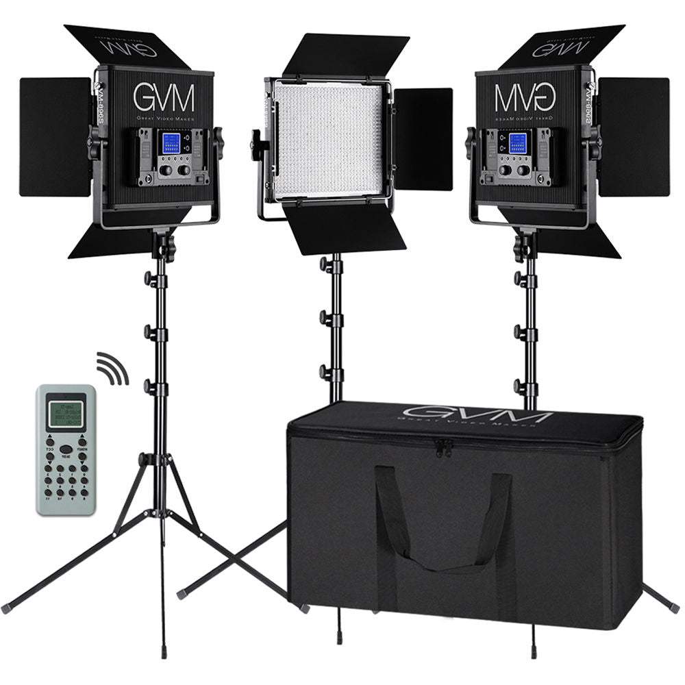 Buy Now GVM GVM-896S 54w 14.8v/110-220 2300-6800K BC 3-LED Panel Kit ...